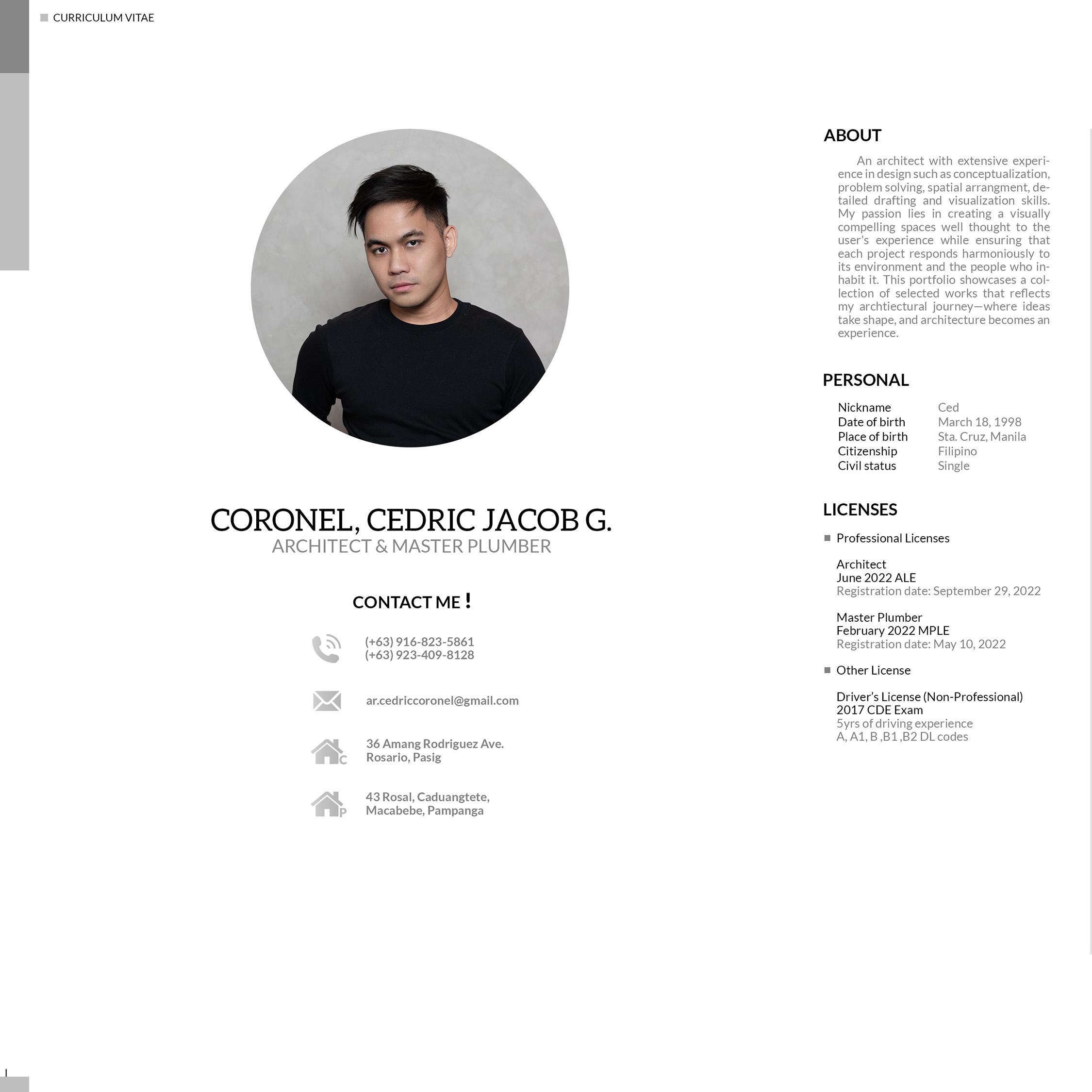 2025 Architectural Portfolio of Cedric Coronel by Cedric Coronel - Issuu