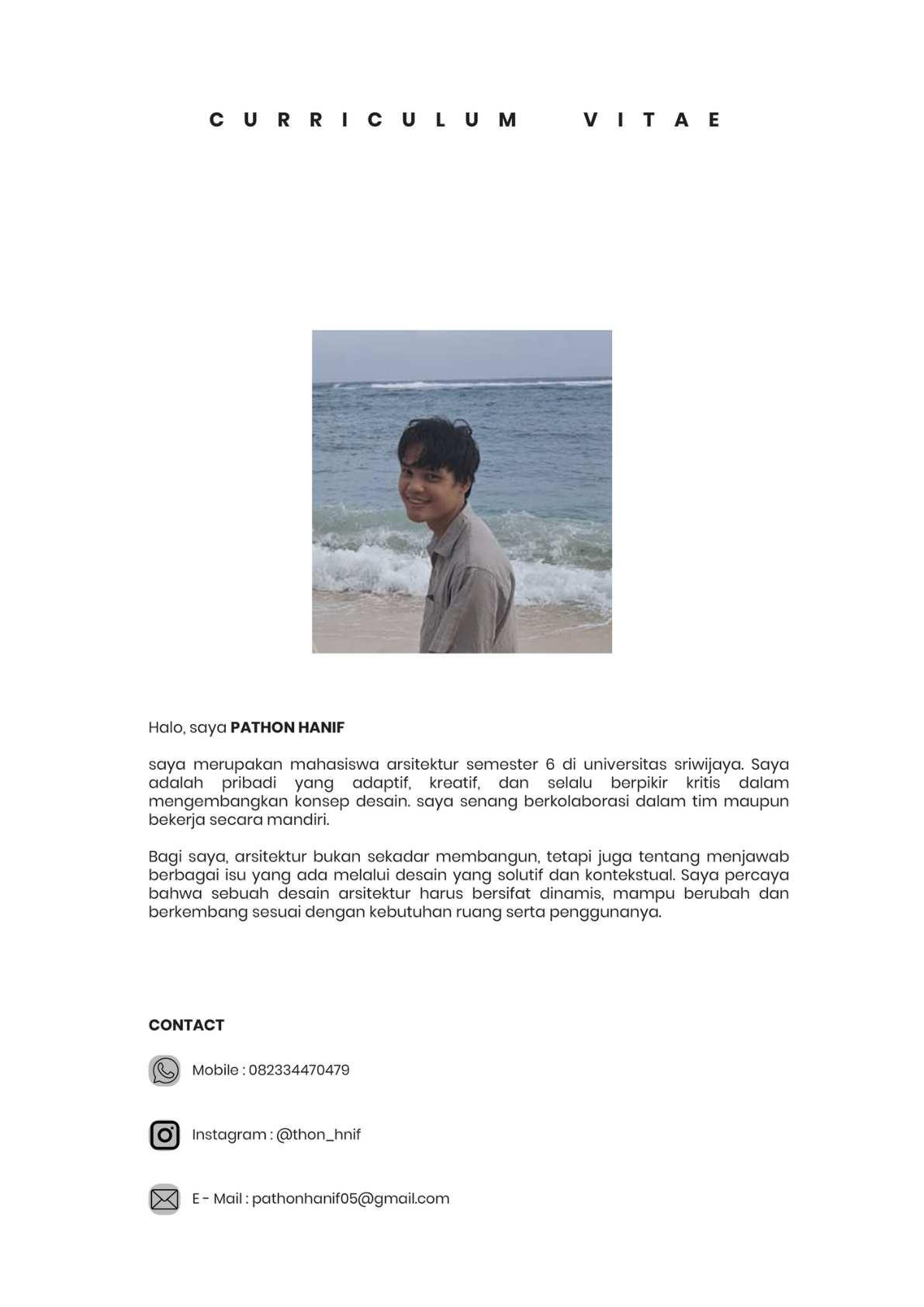 CV & PORTOFOLIO_PATHON HANIF by Pathon Hanif - Issuu