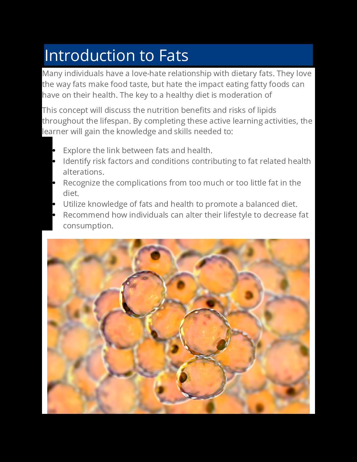 NURSING NR 228 Nutrition - Week 3 Nutrition edapt- Introduction to Fats ...