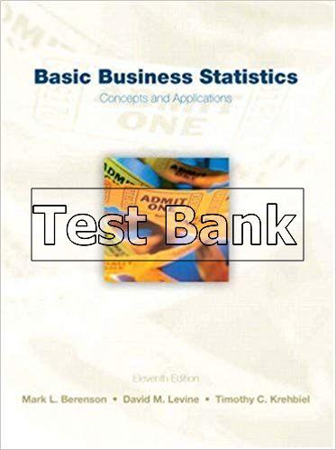 Basic business statistics 13th edition berenson test bank - All Chapter ...