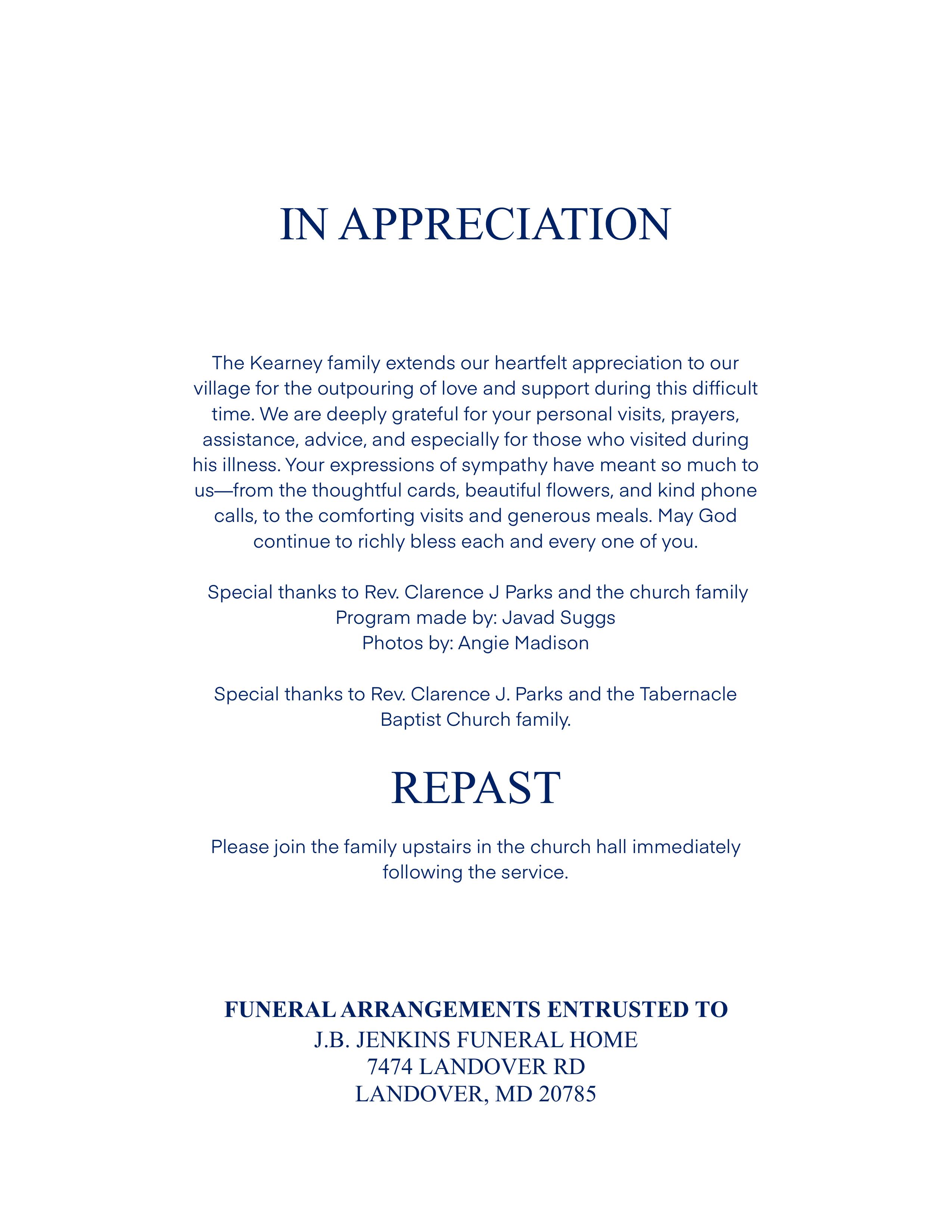 Larry Kearney - Celebration of Life Program by Javad Suggs - Issuu