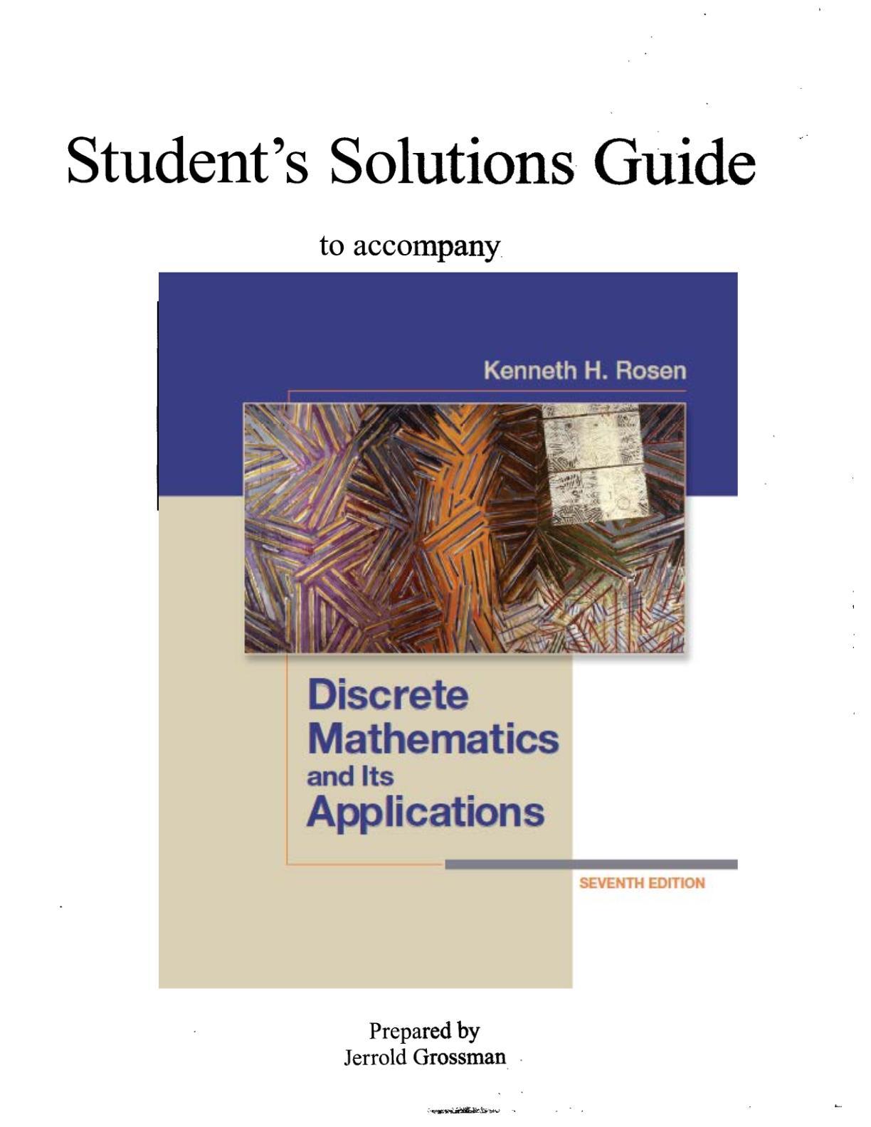 Student's Solutions Guide to accompany Discrete Mathematics and Its ...
