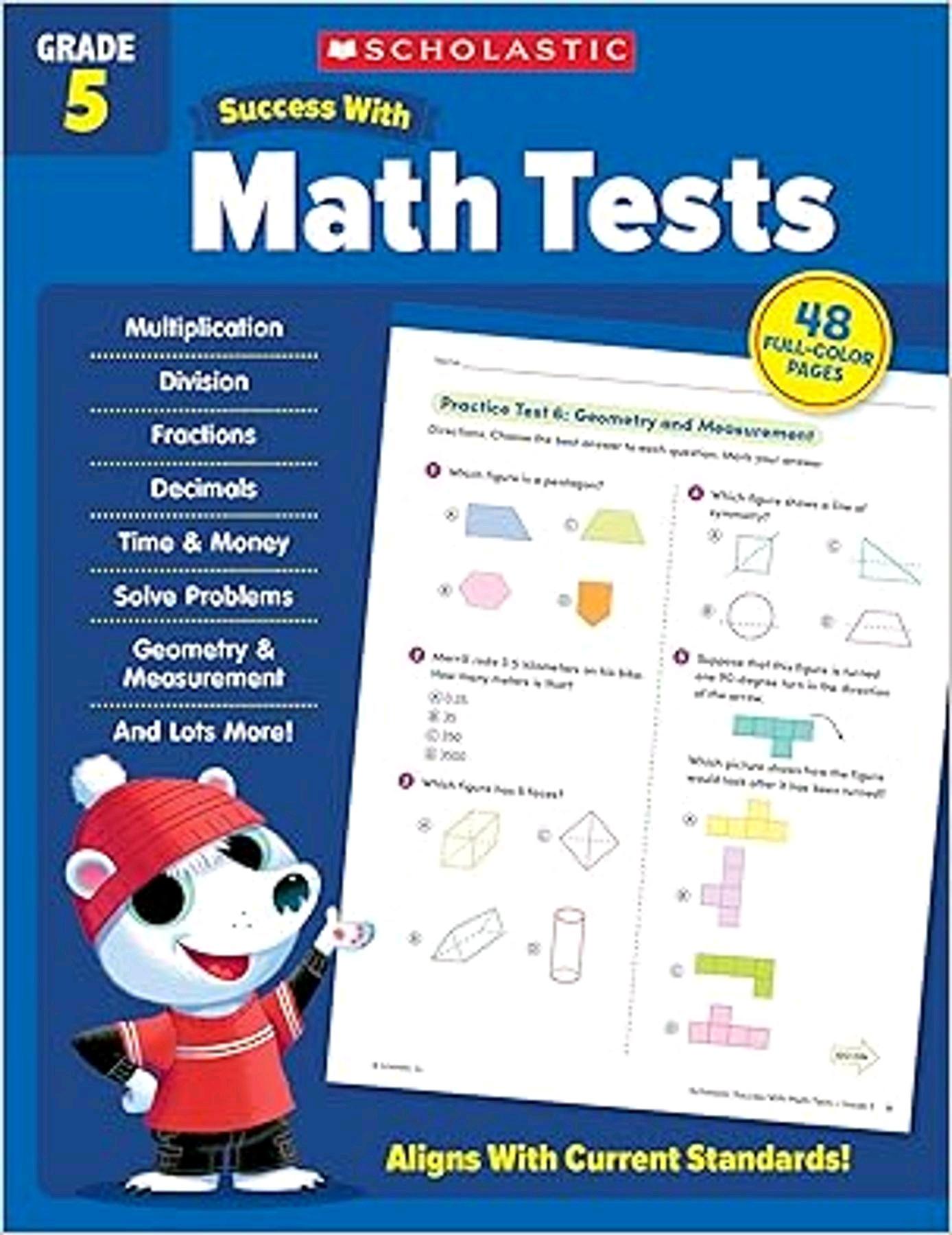 Get Book Scholastic Success with Math Tests Grade 5 Workbook by ...
