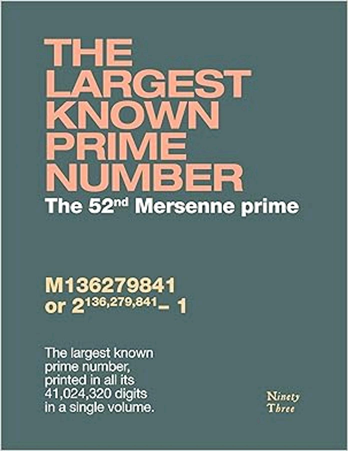 EBOOK The largest known prime number: The 52nd Mersenne prime by ...