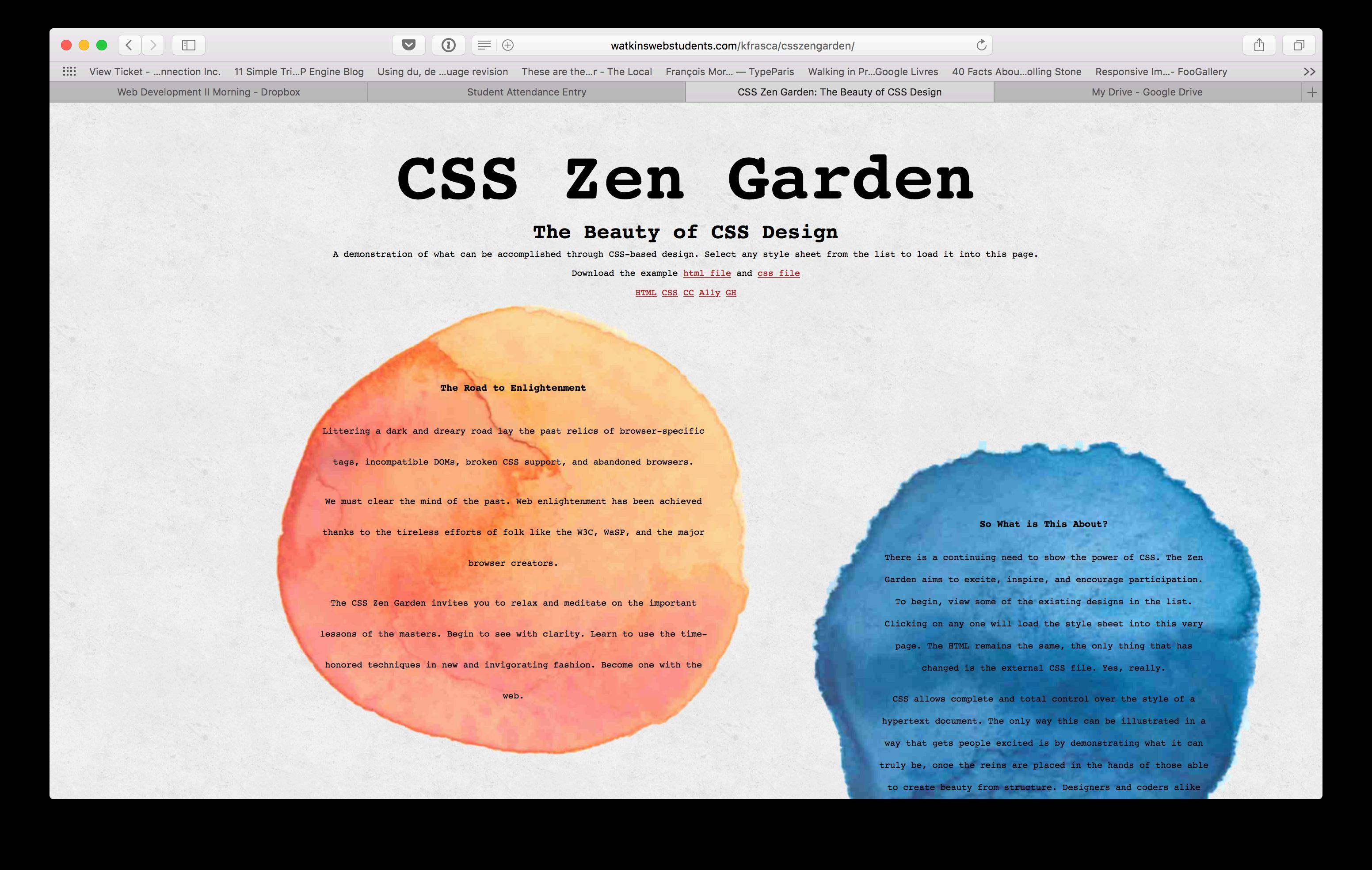 CSS Zen Garden Website - Kristen Frasca by Belmont Digital Repository ...