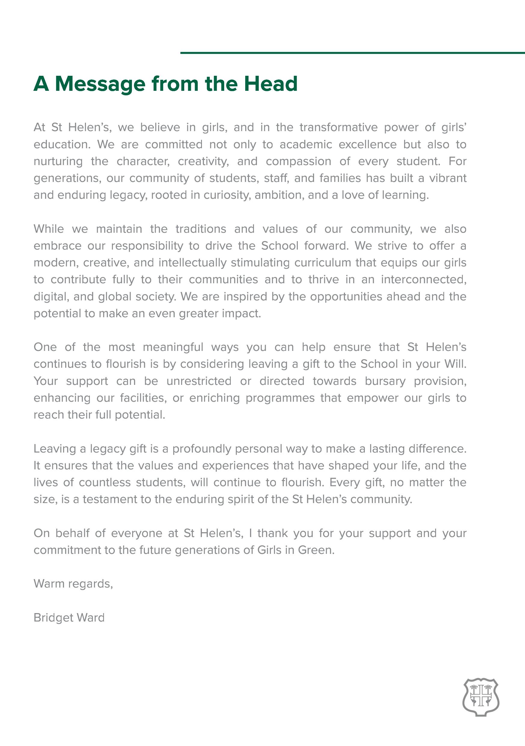 Legacy Brochure 2026 by St Helen's School - Issuu