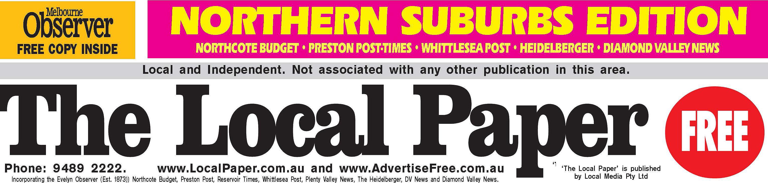 The Local Paper. Northern Suburbs Edition. Wed., Feb. 18, 2026 by Ash ...