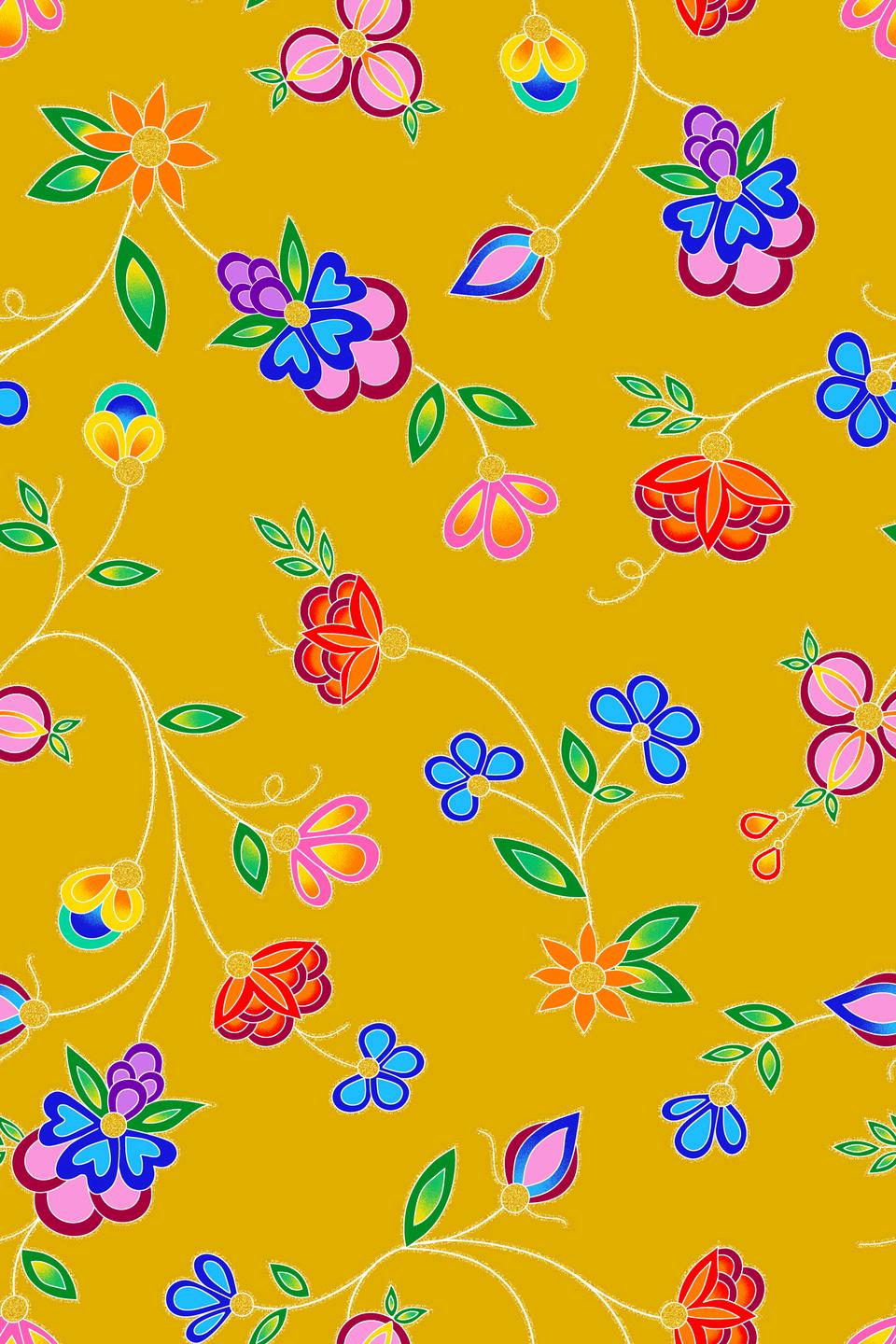 Koko Blooms, an Indigenous Fabric by Tamara Malcolm by International ...